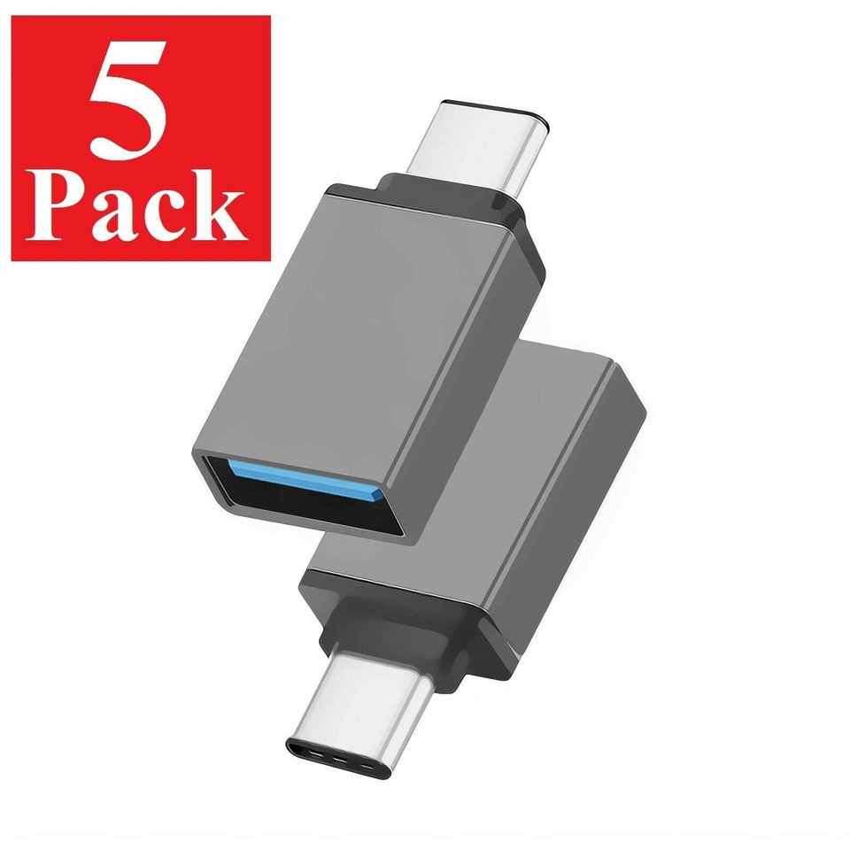 Lot USB C Male to USB A Female Adapter Sync Data Hub OTG Function ...