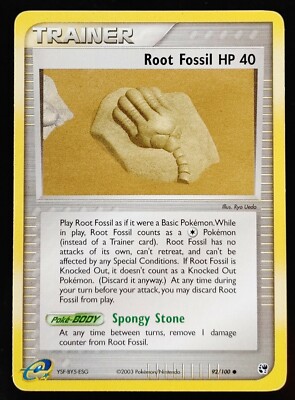 Root Fossil - 92/100 - Common - Ex Sandstorm - Pokémon | eBay