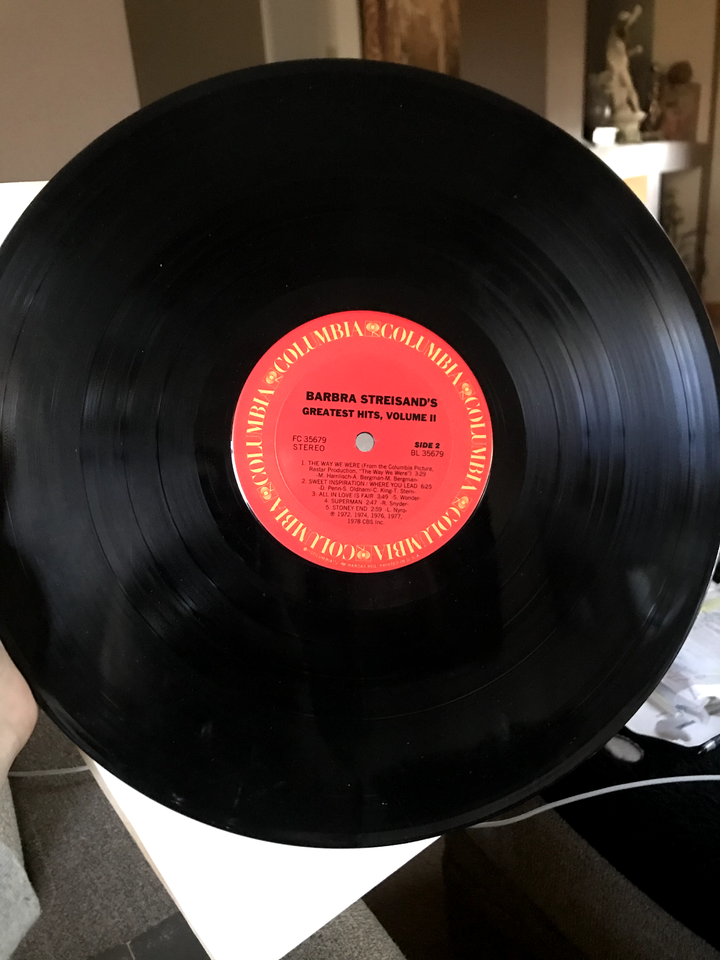 autographed album cover Barbra Streisand Greatest Hits...with a special ...