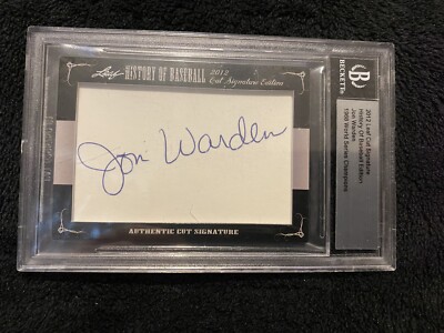 2012 Leaf Cut Signature History Of Baseball Jon Warden Auto Beckett ...