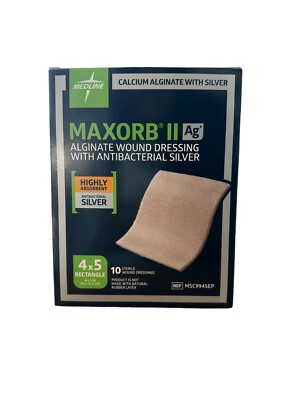 Maxorb II AG 4" x 5" Wound Dressing- Box of 10 - MSC9945EP | eBay