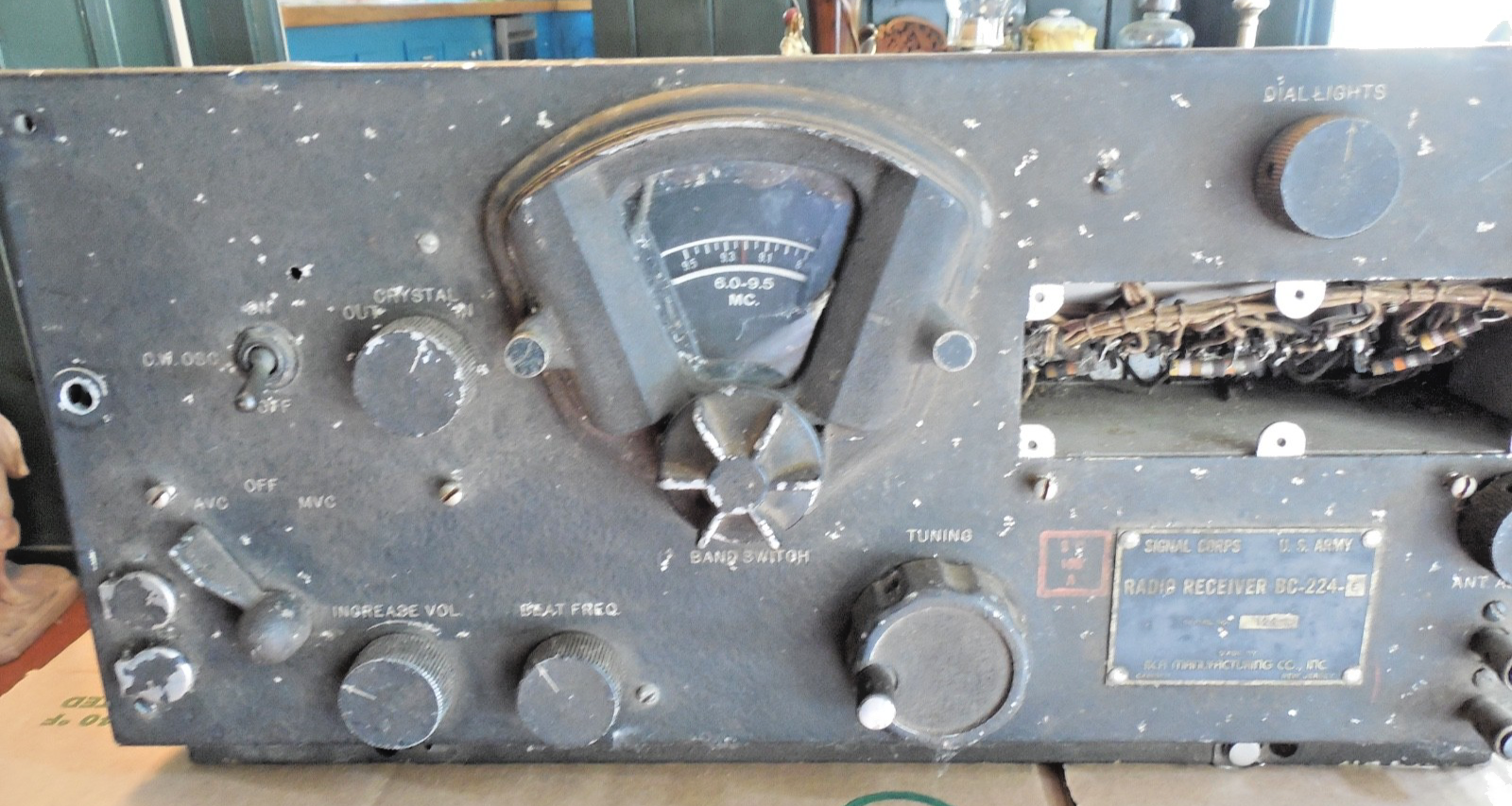 Vintage U.S. Army Signal Corps BC-224-C Communication Radio Receiver ...