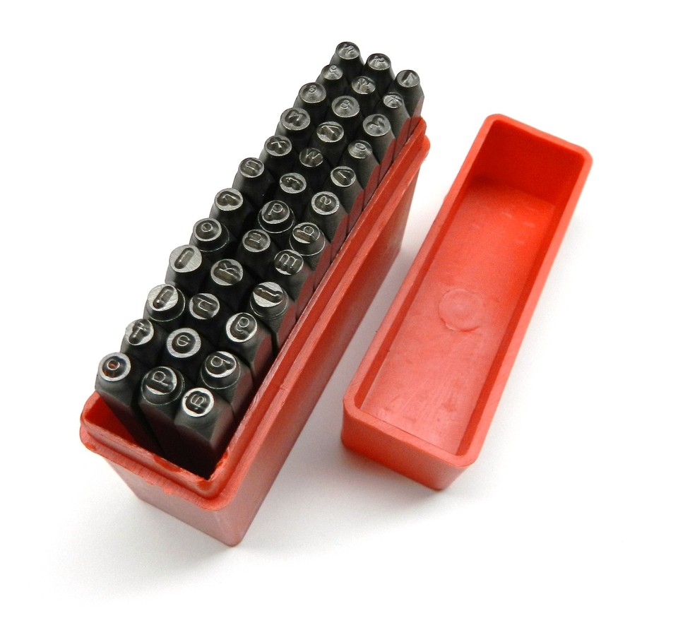 Hand Metal Marking STAMPS lower case 2mm Punches Alphabet & Numbers 36 ...