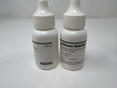 (Lot of 2) IDEXX Antifoam Solution, 20 mL, Colilert*-18, Quanti-Tray ...