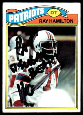 Ray Hamilton Signed NEW ENGLAND PATRIOTS Card 1977 Topps | eBay