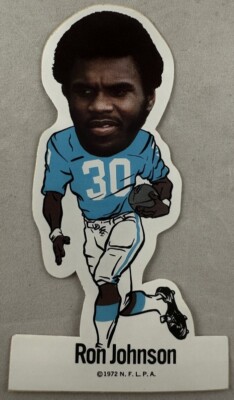 1972 NFLPA Die Cut Vinyl Sticker Ron Johnson 1st New York Giants To ...