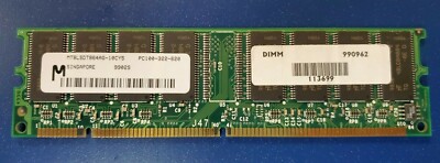 MT8LSDT864AG-10CY5 MICRON 64 MB DESKTOP SDRAM PC-100 Non ECC 100Mhz RAM ...