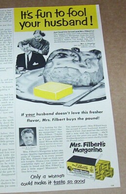 1953 print ad - Mrs Filbert margarine Baltimore Maryland CROWLEY ...