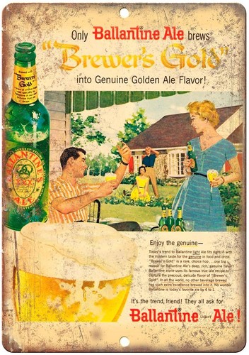 Ballantine Ale Brews Man Cave Décor Reproduction Metal Sign E301 | eBay