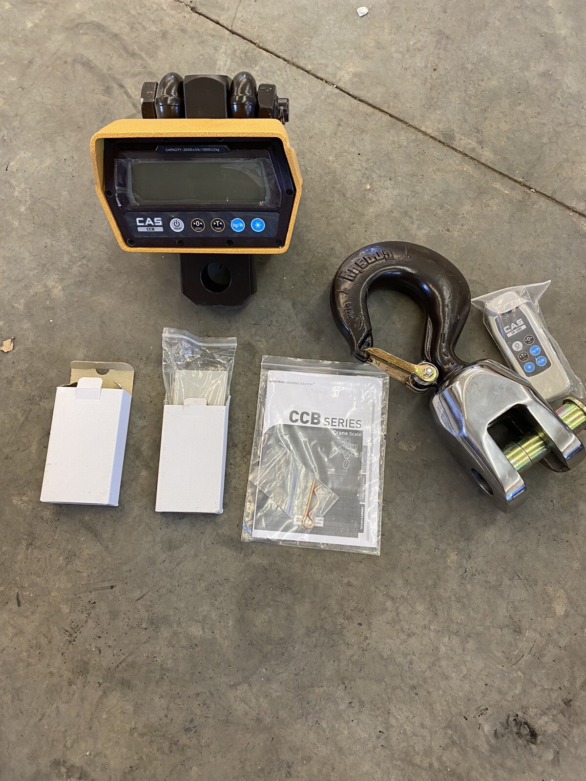 CAS CCB-10TLF Wireless Crane Scale with Wireless Remote 20000 lb lb for ...