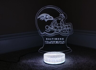 Baltimore Ravens 3D Night Light Multi Color Changing Illusion Lamp Kids ...