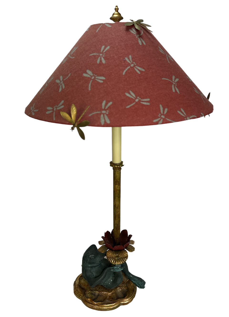 Frederick Cooper Frog Lamp Dragonfly Shade Mid-Century Excellent | eBay