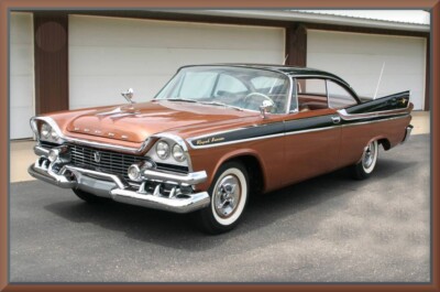1958 Dodge Royal Lancer Coupe, Coral/Black, Refrigerator Magnet, 42 MIL ...