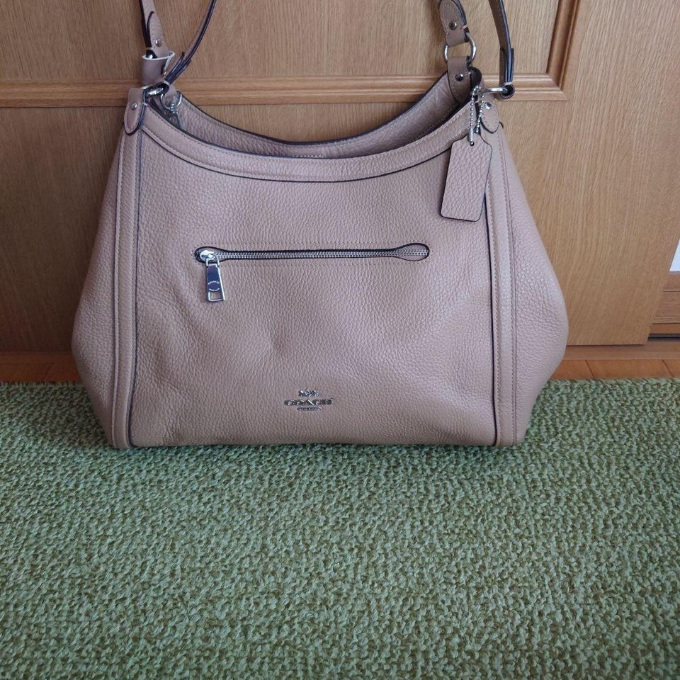 COACH 6231 Christy Leather Pink Beige Shoulder Bag Tote Large From ...