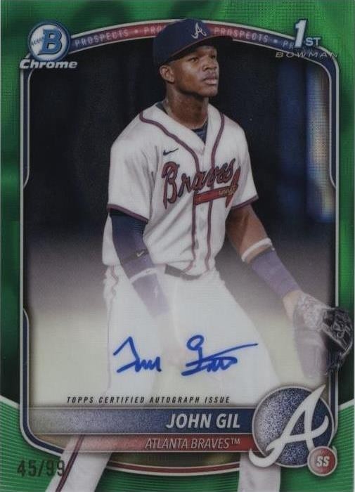 2025 Bowman Chrome - Prospect Autographs John Gil, John Gil #CPA-JG ...