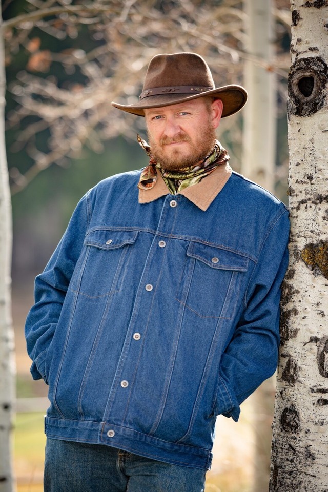 Wyoming Traders Mens Blue Snap Up Conceal Carry Denim Ranch Wear Jacket ...