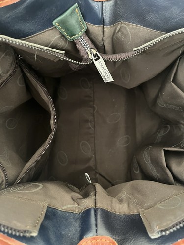 Large Multi Color Real Leather AMERI LEATHER Handbag. | eBay