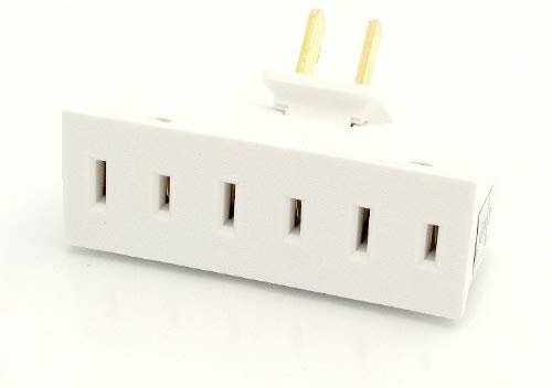 Leviton White Triplex Swivel Receptacle Outlet Adapter Non-grounding ...