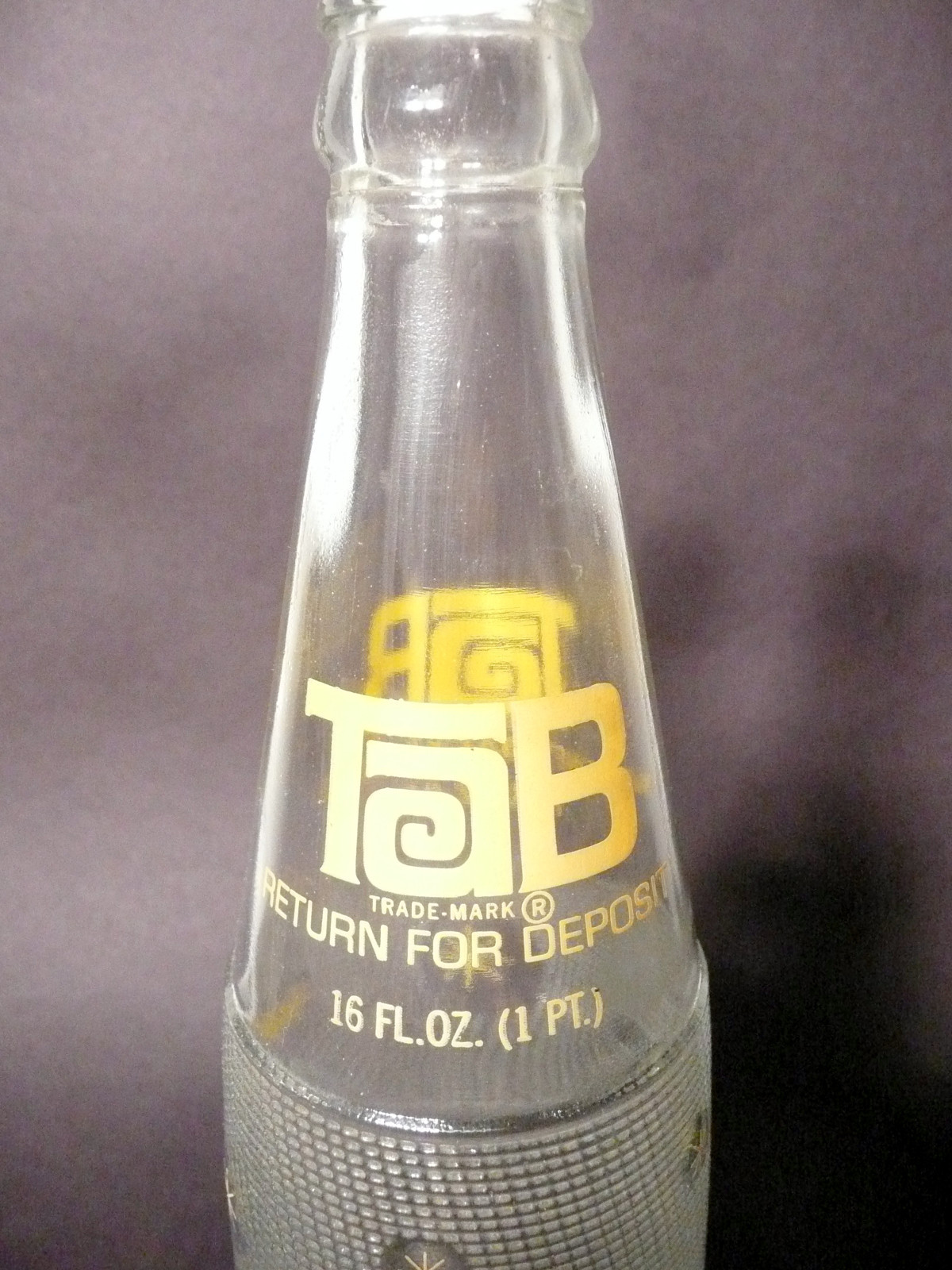 vintage ACL SODA POP BOTTLE - TAB from COCA-COLA - type #1 - 16 oz ACL ...