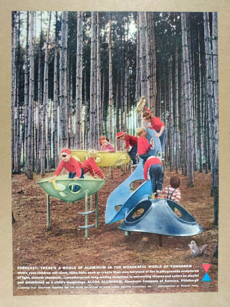 1957 ALCOA Aluminum Creative Playthings Playground Structures vintage ...