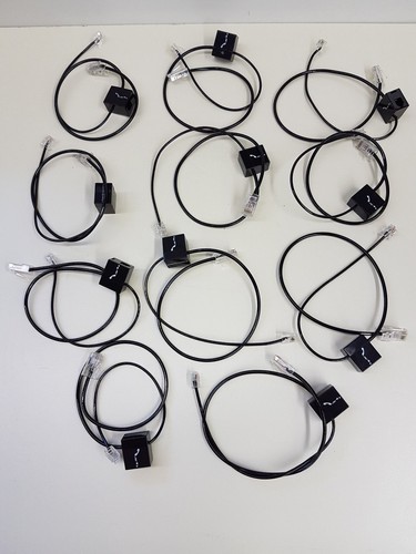 11-Pack Plantronics Telephone Interface Cable for CS500 & W700 Wireless ...
