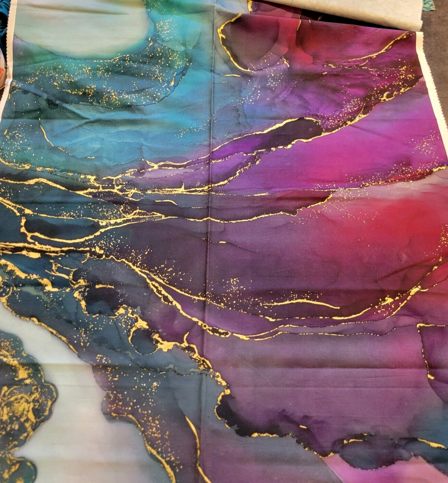 Midas Touch in Plum/Teal/Gold - PANEL - By Northcott, IN STOCK! SHIPS ...