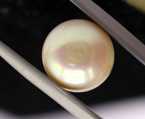 6.88 Ct Natural Pearl White Colorless With Pink Hue Loose Round Shape ...