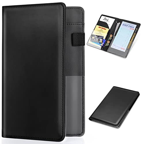 Leather Waitress Server Books Check Presenters w/ Zipper Pocket for ...