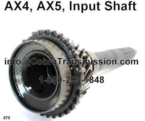 AX4, AX5 Input Shaft L1987-Up Snap Ring Type | Uses 23mm Wide Input ...