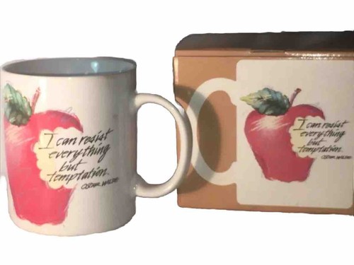 I Can RESIST Everything BUT Temptation COFFEE Cup Mug Oscar Wilde Quote ...