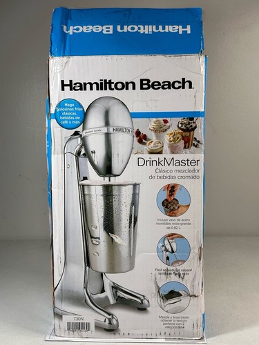 HAMILTON BEACH PORTFOLIO CHROME DRINK MASTER MILK SHAKE MIXER - 2 SPEED ...