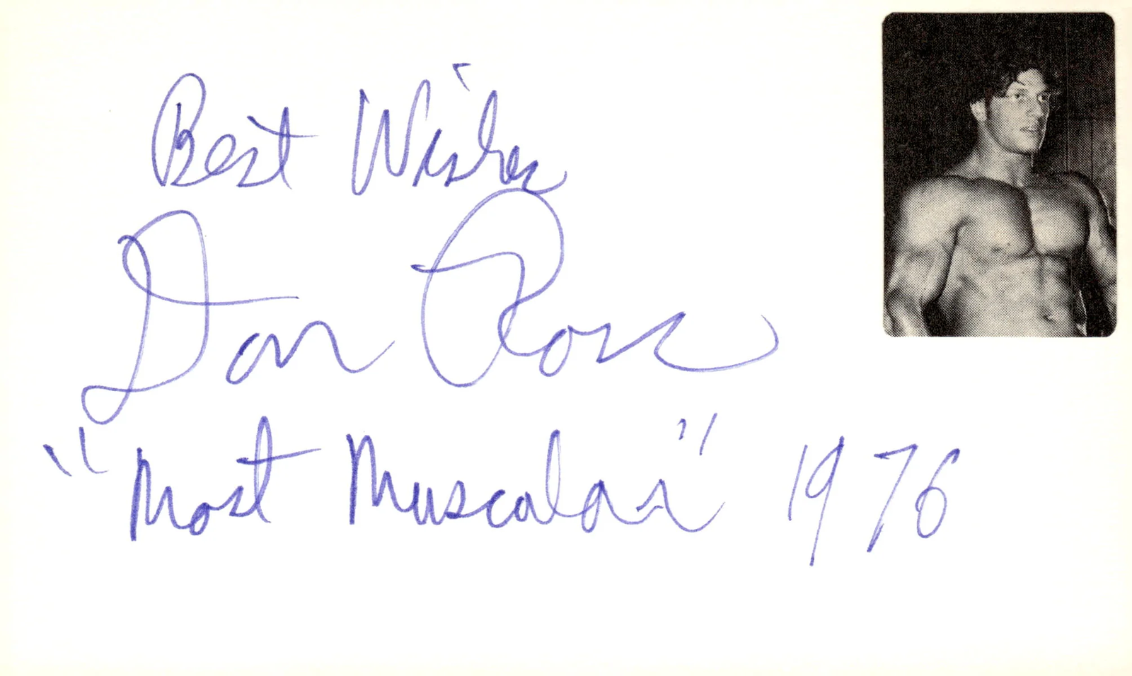 Don Ross Signed Auto 3x5 Index Card Bodybuilder | eBay