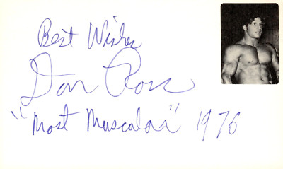 Don Ross Signed Auto 3x5 Index Card Bodybuilder | eBay