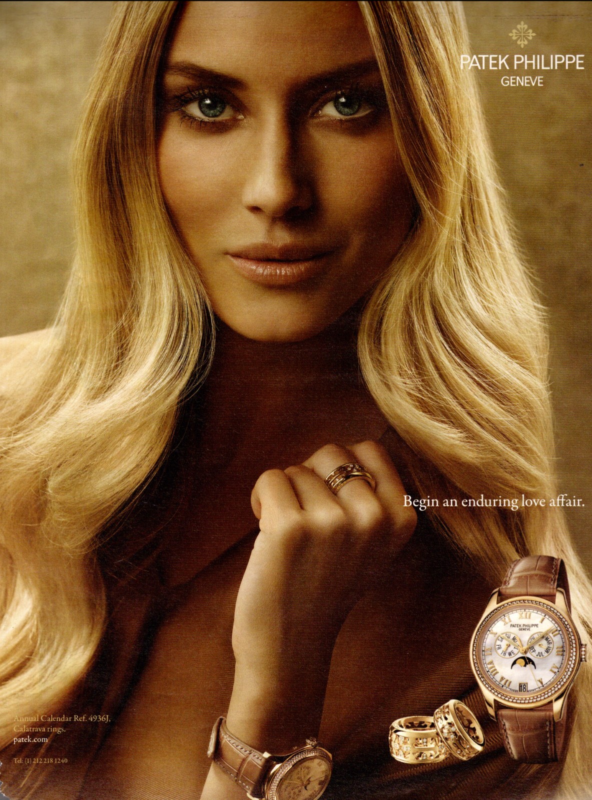 2008 magazine Ad PATEK PHILIPPE Watches Geneve , gorgeous blonde Model ...