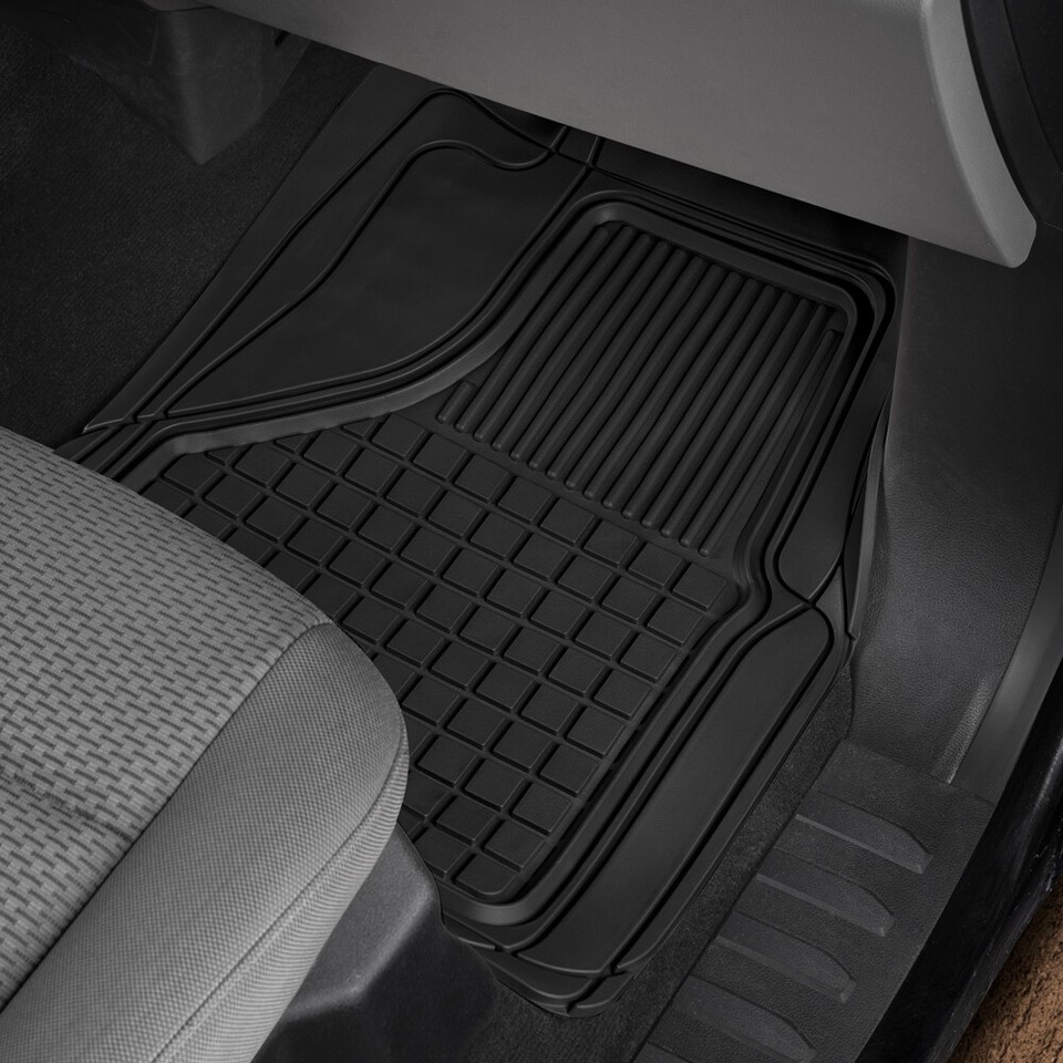 All Weather Car Floor Mats, Full Rubber Liner Set Includes Front Rear ...
