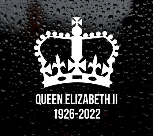 QUEEN ELIZABETH II DECAL LOGO FOR CAR VAN LAPTOP VINYL STICKER MEMORIAL ...