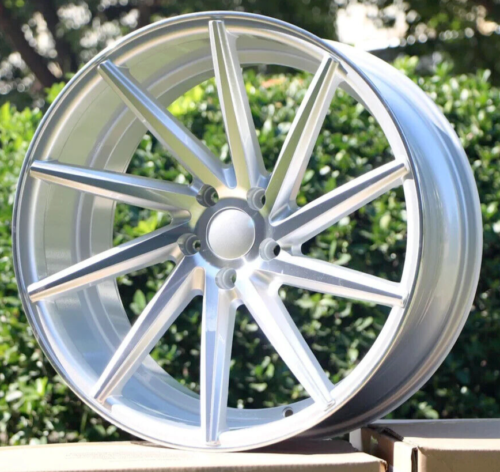 20" Tuner Wheels 20x8.5 5x120 +35 W013 Swirl Style Silver Machined Rims Set of 4 | eBay