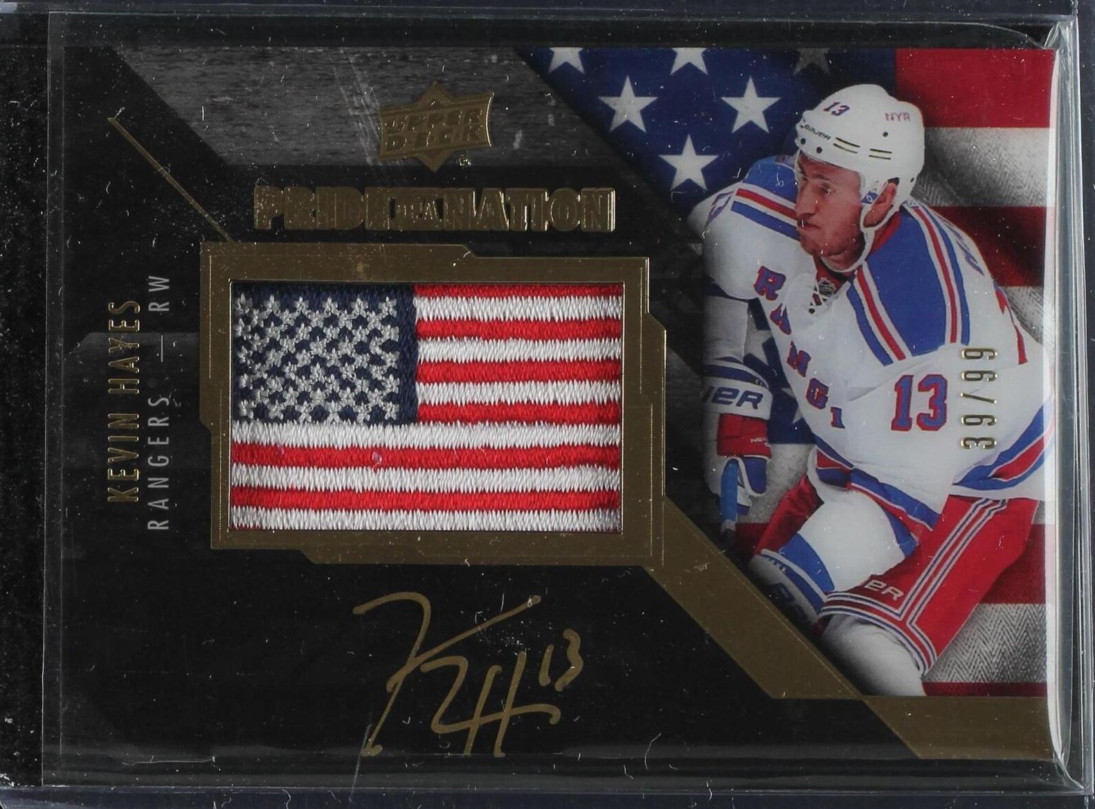 2015-16 UD Black - Pride of a Nation Flag Autographs Kevin Hayes #PN-KH ...