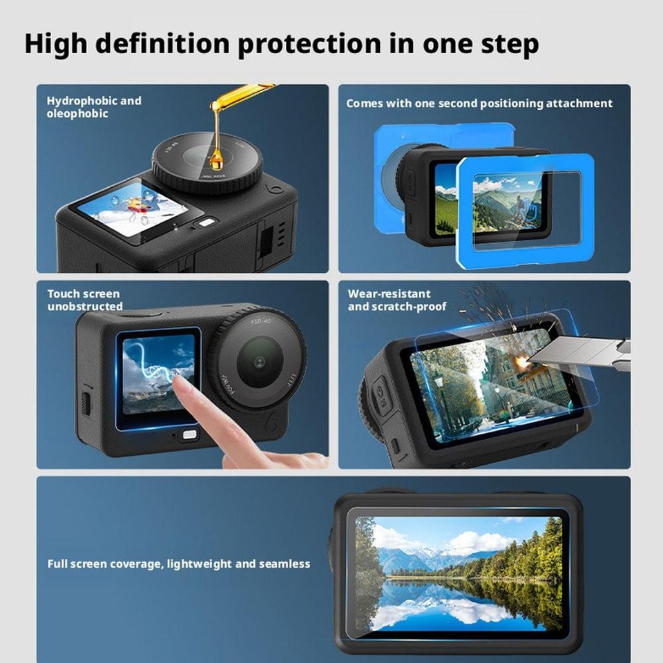 DJI OSMO ACTION 6 Screen Tempered Glass Protector Application Tool ...