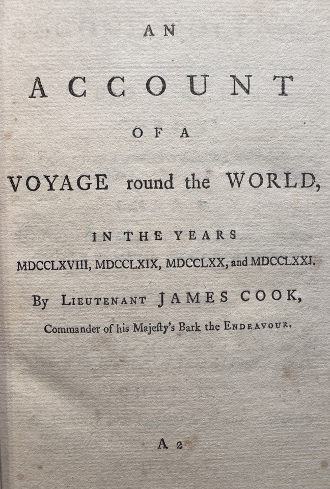 1773 CAPTAIN JAMES COOK 1ST VOYAGE & OTHER VOYAGES - Hawkesworth - 1st ...