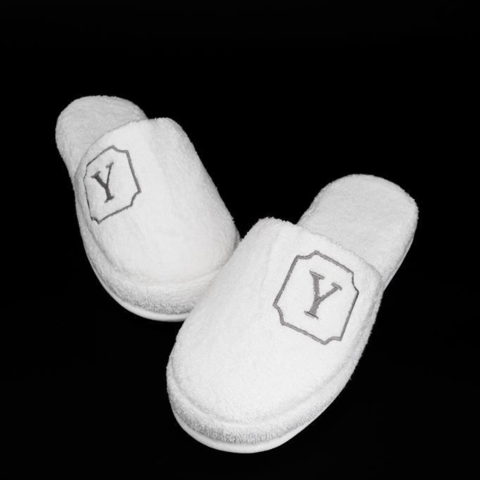 Unisex Personalized Terry Cloth Slippers, Women's Slippers, Monogrammed ...