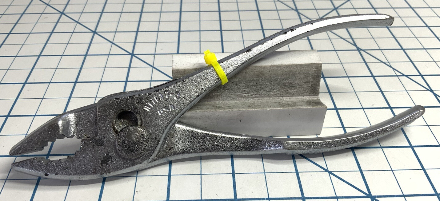 UTICA Model 7-6, 6-1/2” Slip Joint Pliers, Diamond Textured Grips, USA ...