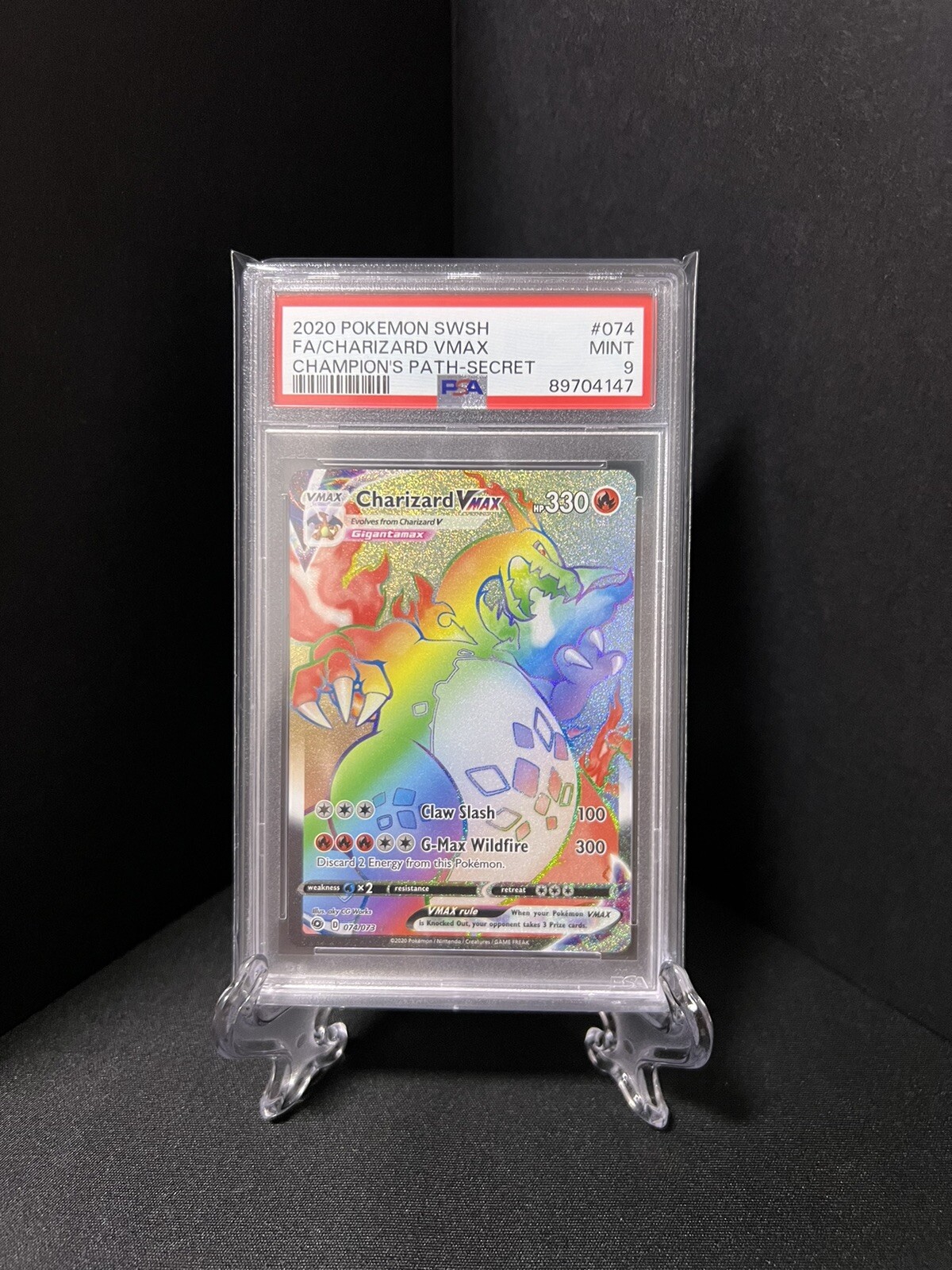 2020 Pokemon Champions Path Charizard Secret Rare 074/073 PSA 9 VMAX ...