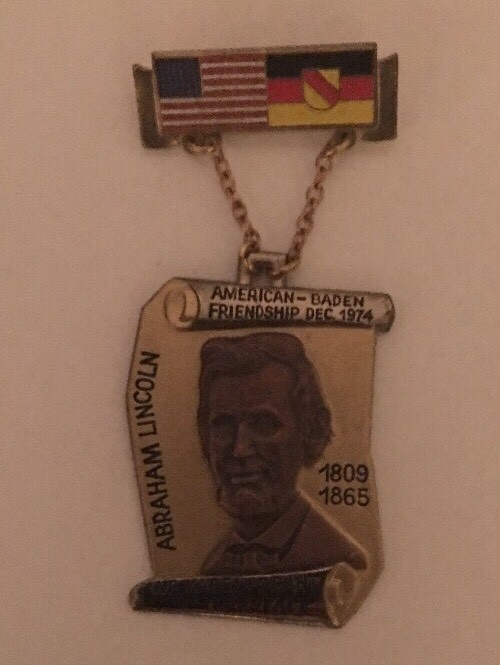 VINTAGE 1974 GERMAN AMERICAN Baden FRIENDSHIP Lincoln Madel Rare | eBay