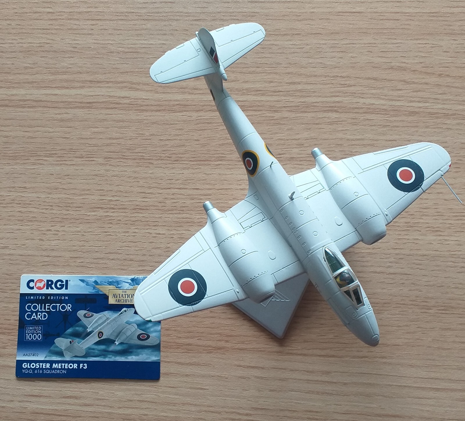 CORGI AIRCRAFT AA27402 GLOSTER METEOR FE YQ-Q, 616 SQUADRON, 1/72 SCALE ...