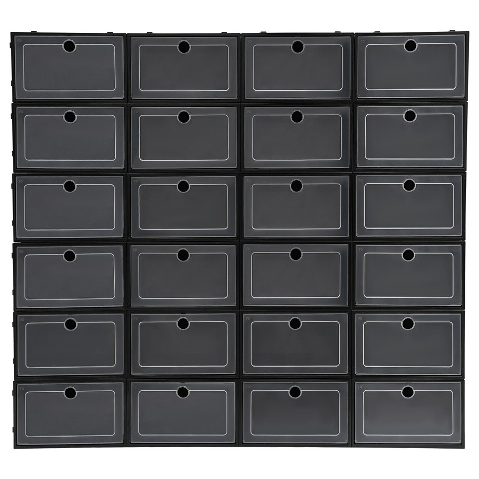 24 Pack Shoe Storage Boxes, Stackable Shoe Boxes, Shoe Storage ...