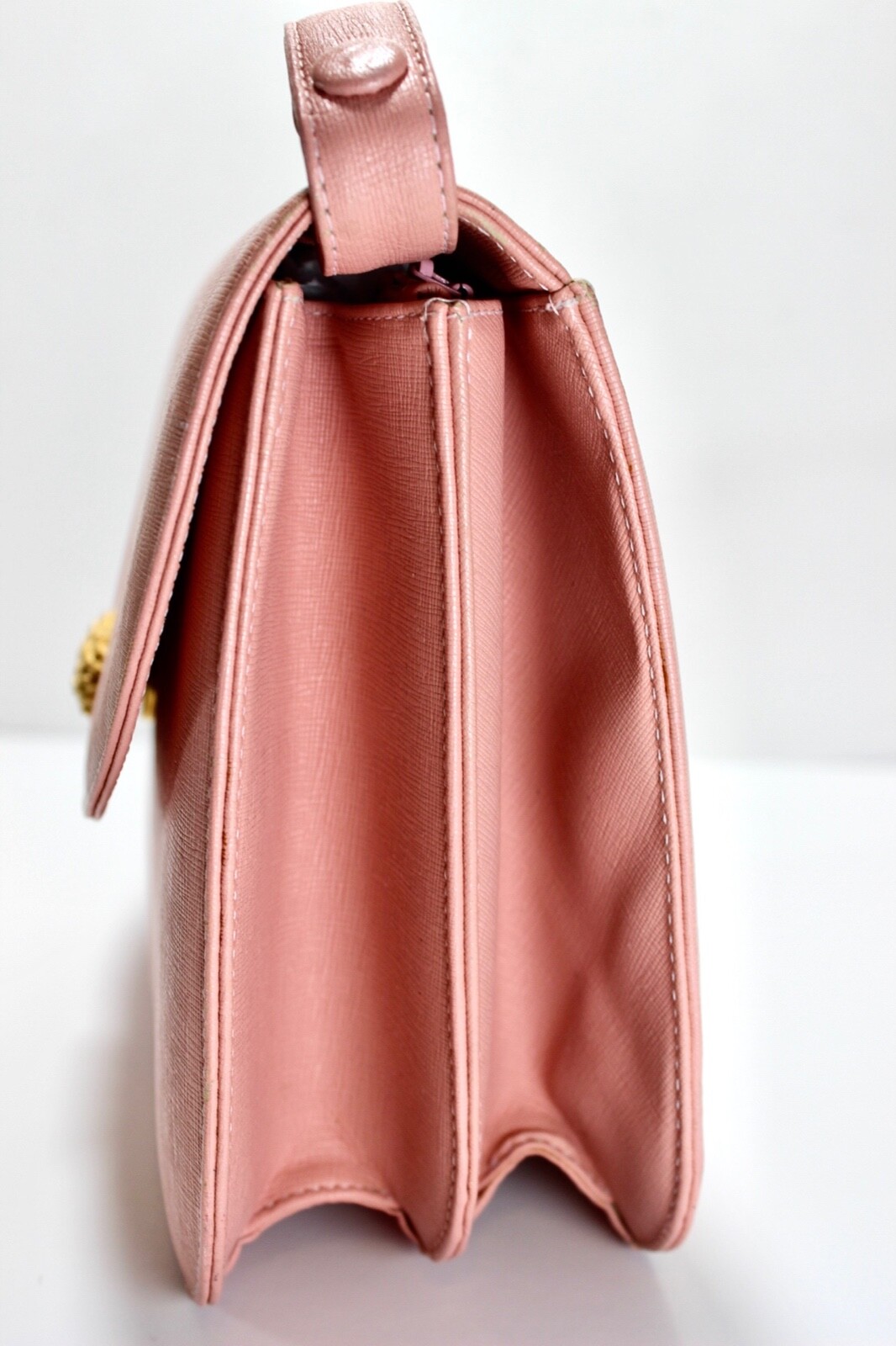 BALENCIAGA Pink Leather Shoulder Crossbody Box Bag - Gem