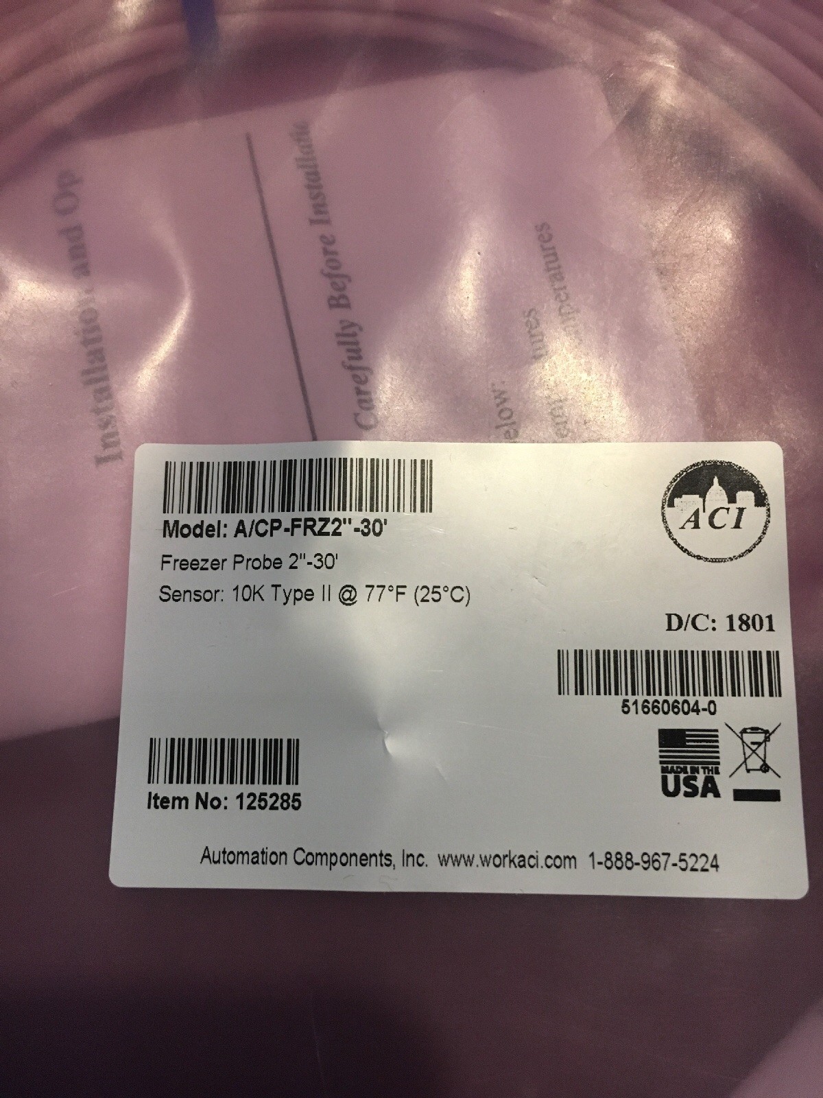 Aci Temp sensor 10K type 2 @ 77F (25C) Model A/CP-FRZ2. -30 | eBay