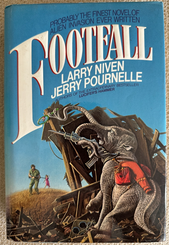 Footfall SIGNED by Larry Niven (only) & Jerry Pournelle 1985 Del 1st ...
