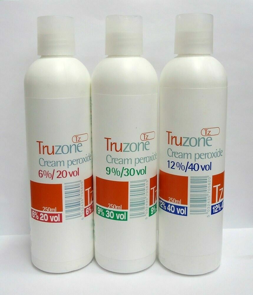 TRUZONE CREAM PEROXIDE, RAPID BLUE/WHITE POWDER BLEACH HAIR COLOURING ...